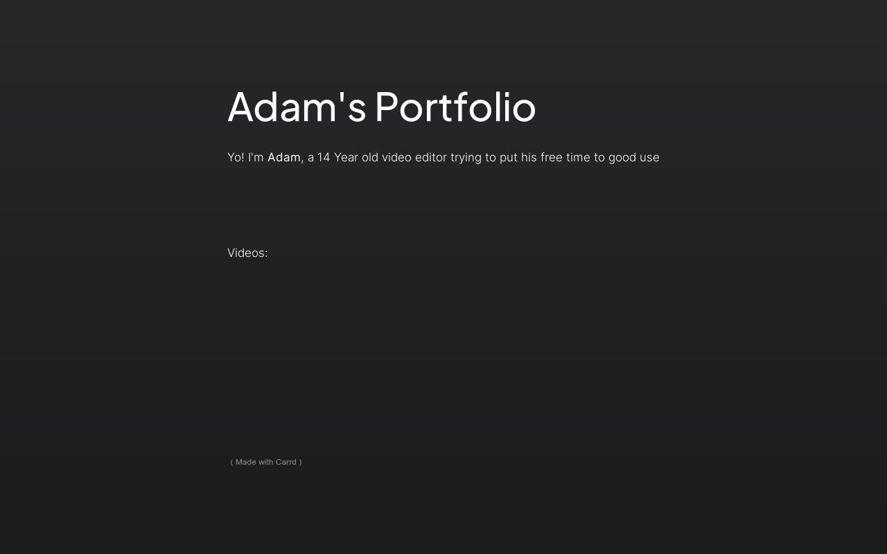 Adam's Portfolio